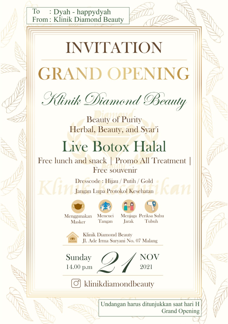 Grand Opening Diamond Beauty Klinik Kecantikan Di Malang - Happy Dyah